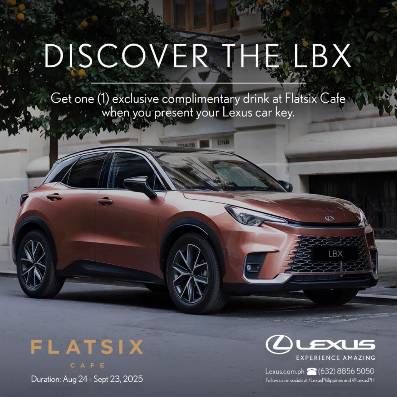 Check out the yellow Lexus LBX at Flatsix Café until September 23 ...