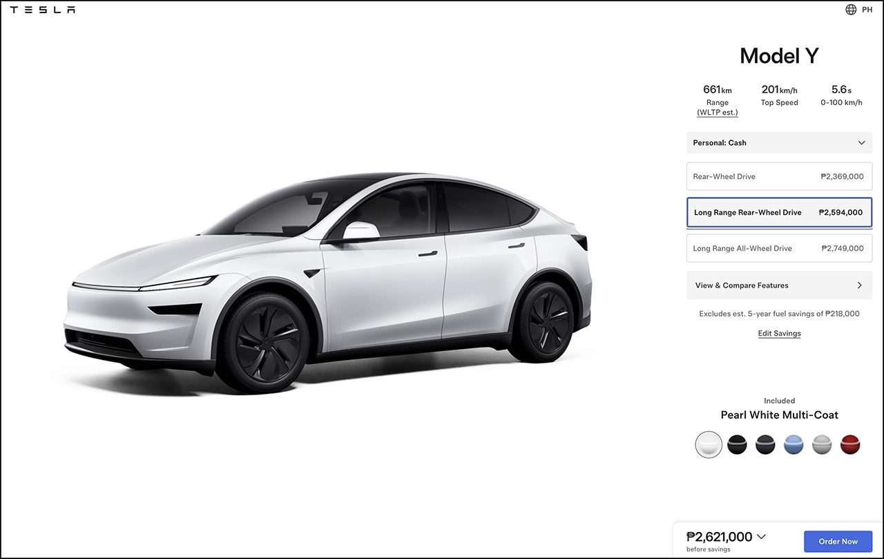 Tesla PH quietly introduces Long Range RWD models for the 3 and Y ...